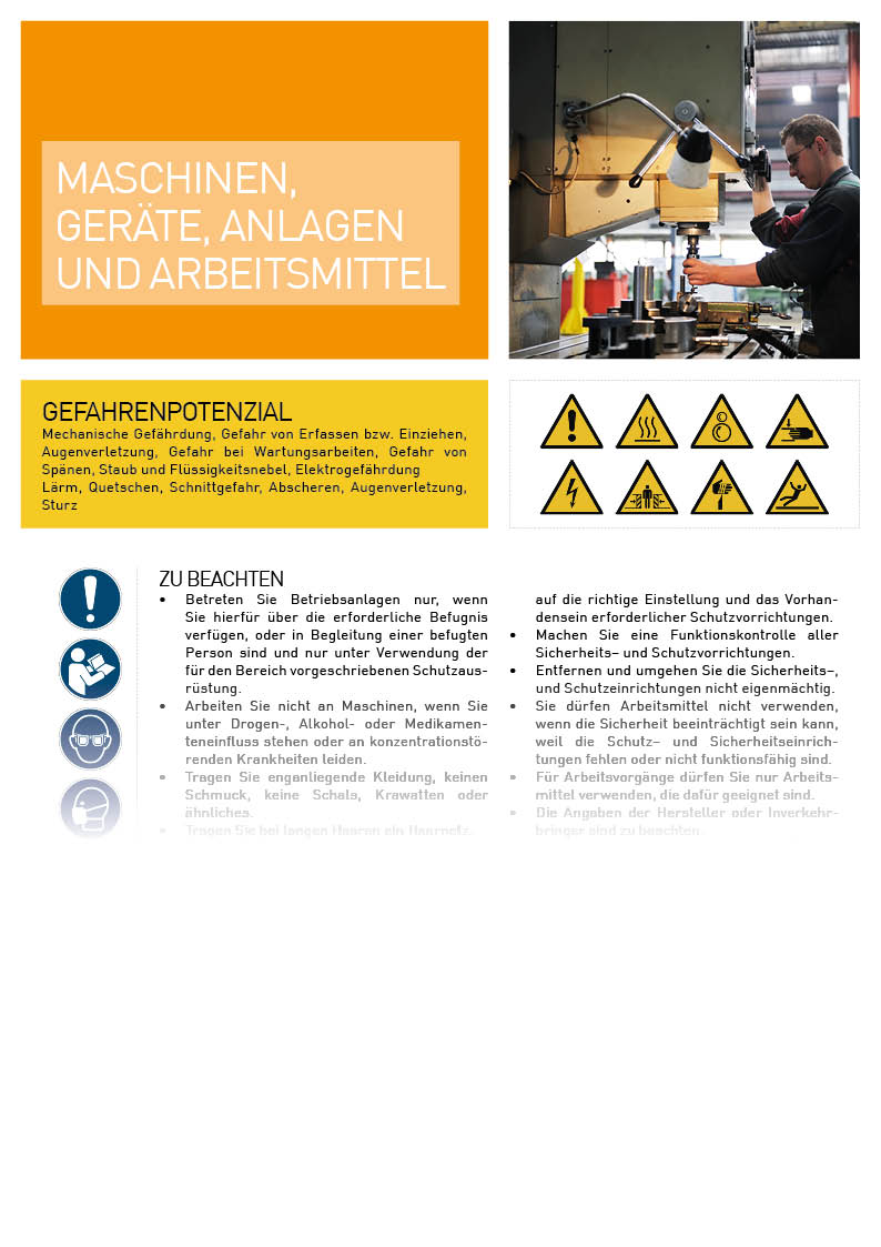 Grundlegende Bestimmungen für Anlagen und Arbeitsmittel - Unterweisung ...